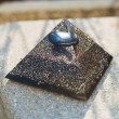 HEMATITE and SHUNGITE orgonite pyramid