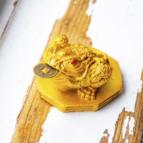 FENG SHUI money frog gold